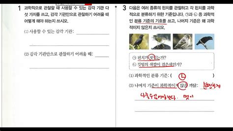 초4과학하이탑과학자처럼 탐구해볼까요 서술형문제풀이1권15쪽24 Youtube