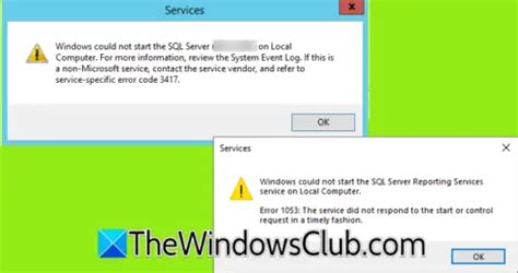 windows could not start the sql server on local computer