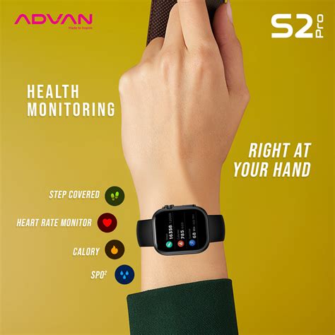 Jual ADVAN Smartwatch S2 Pro AMOLED 2 Inch Clear Display Bluetooth Calls Ai Voice