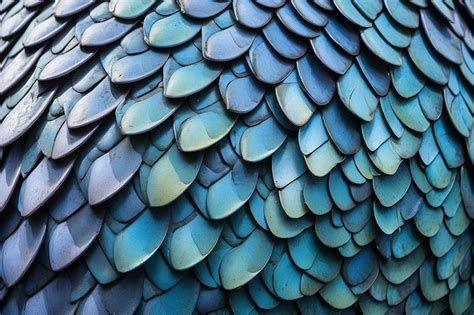 Close Up On Pattern Of Scales Premium Ai Generated Image