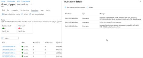 Azure Function Python V2 Timer Trigger Not Executing Microsoft Qanda