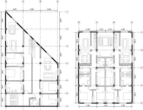 Architectural Layout Of The Irregular Left And The Regular Buildings