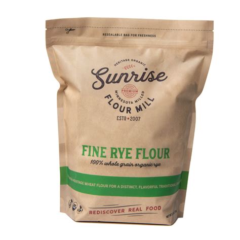 Pumpernickel Flour Organic Rye Flour Dark Rye Sunrise Flour Mill