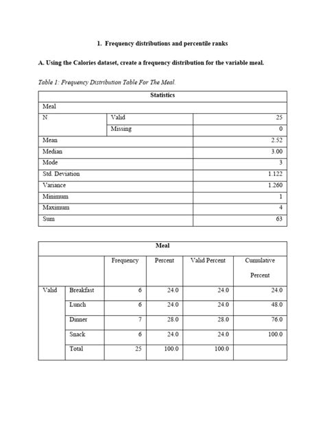 Descriptive Analysis Pdf Percentile Mode Statistics