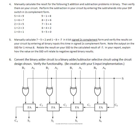 Solved ELT Adder Subtractor Lab Use The Full Adder Chegg