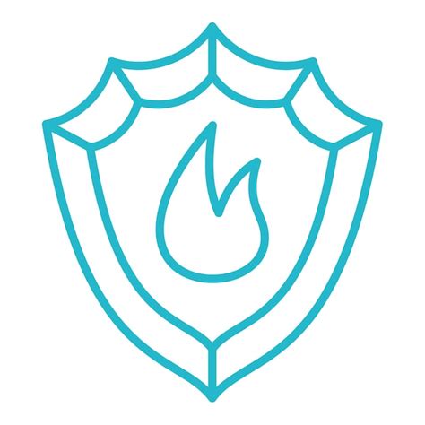 Premium Vector Fire Shield Icon