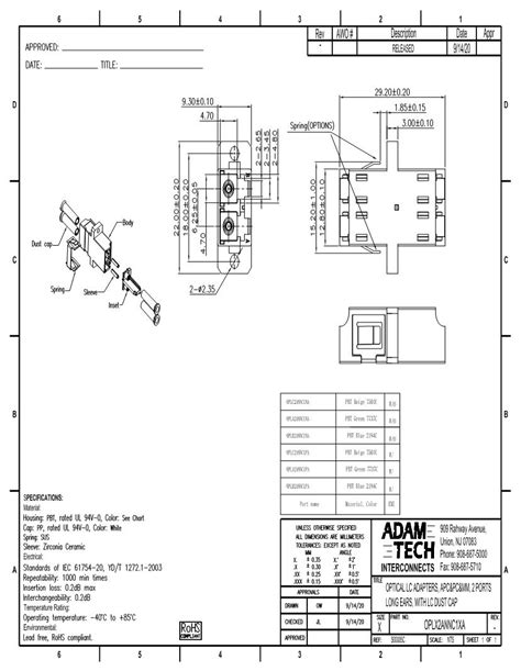 LC Fiber Optic Connectors Datasheets Mouser