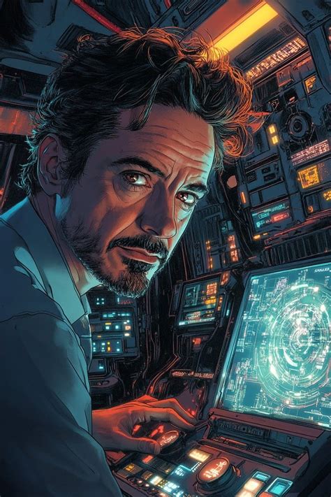 Tony Stark Comic Style Poster Tony Stark Comic Marvel Art Tony Stark