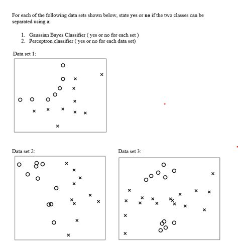 solved for each of the following data sets shown below
