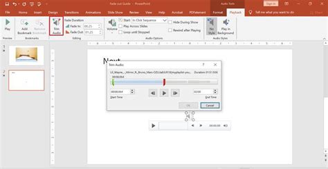 How To Fade Picture And Music In PowerPoint