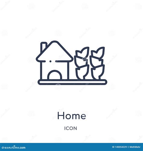 Linear Home Location Icon From Maps And Locations Outline Collection Thin Line Home Location
