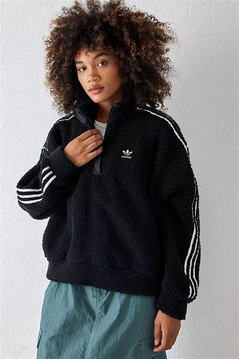 Adidas Half Zip Fleece Sweatshirt Urban Outfitters Uk