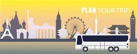 인기있는 랜드 마크가있는 여행 인포 그래픽 무료 벡터