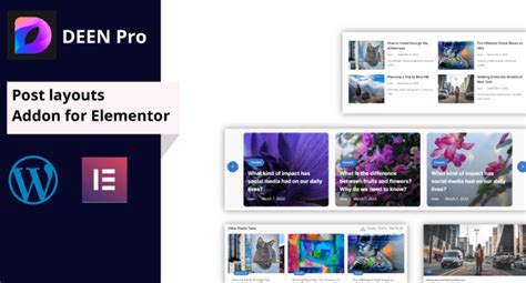 Deen Pro Post Layouts Addon For Elementor 100 Wp Themes And Plugins