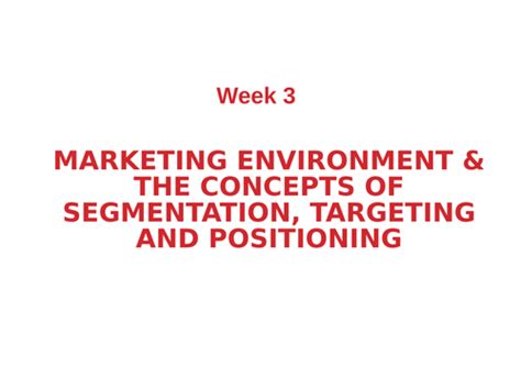 segmentation differentiation targeting and positioning teaching resources
