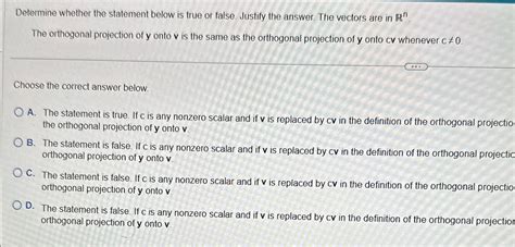 Solved Determine whether the statement below is true or | Chegg.com