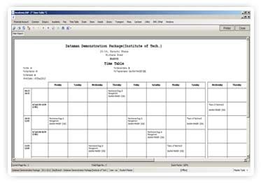 Time Table Management System Software Software For College Time Table Management