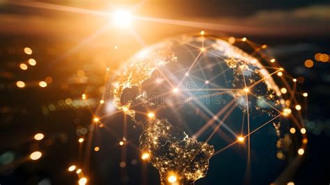 Generative Ai Global Communication Network Concept Environmental Technology Sustainable