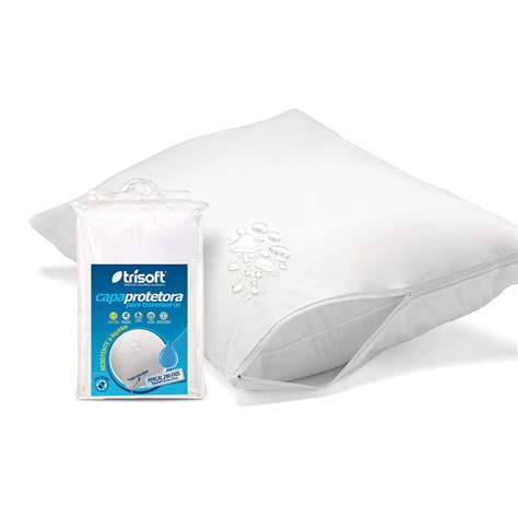 Capa Protetora Para Travesseiro Impermeável Com Zíper Trisoft