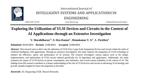 Dr Muralidharan Velusamy On Linkedin Vlsi Artificialintelligence