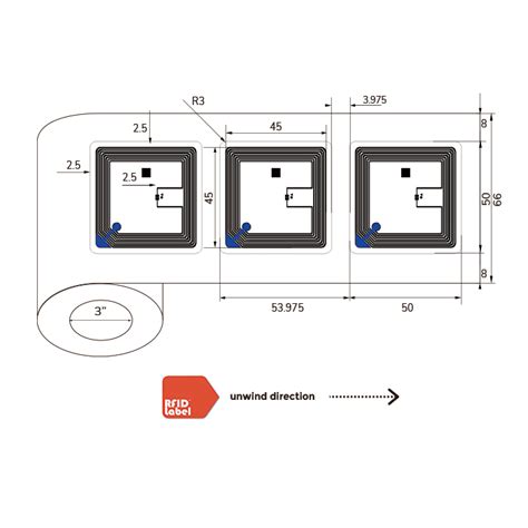 nxp icode® slix2 coated paper nfc label 50×50mm rfid label