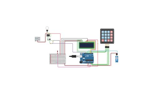 Circuit Design Keamanan Pintu Rumah Dengan Password Relay Tinkercad