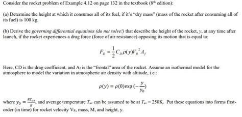 Solved Example 412 Rocket Directed Vertically A Small