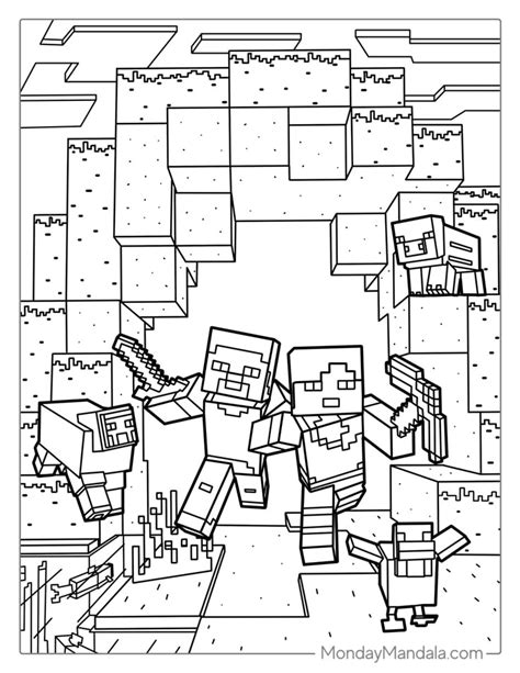 80 Minecraft Coloring Pages Free Pdf Printables Minecraft Coloring