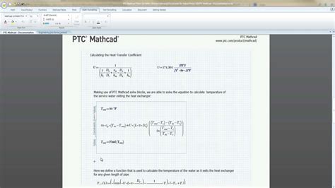 Ptc Mathcad Comprehensive Documentation Mathcad Ptc Demo Video