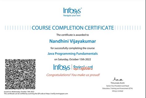 Nandhini Deviv On Linkedin Java Programming Infosys