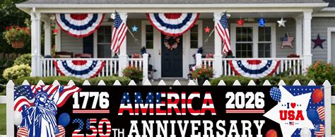 Probsin 250 Anniversary Banner 120 X 20 American 1776