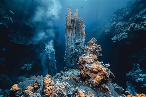 Explore The Geological Features Of Deepsea Hydroth Generative Ai Premium Ai Generated Image