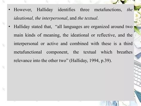 Systemic Functional Linguistics Introduction Ppt