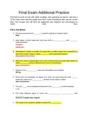 Java Programming Final Exam Additional Practice Problems | Course Hero