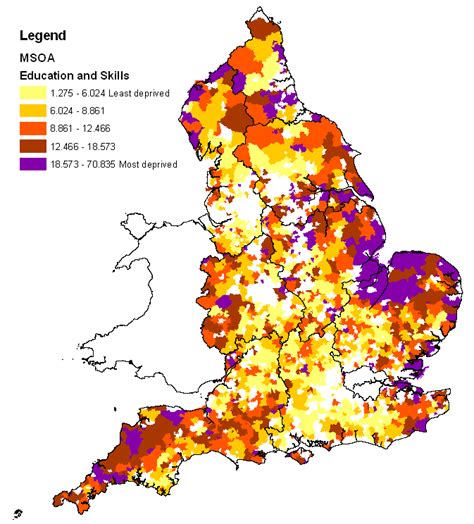 Middle Level Super Output Areas Education And Skills Crc 2007