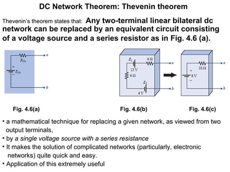 Electrical Circuits Dc Network Theorem Ppt Computer Networking