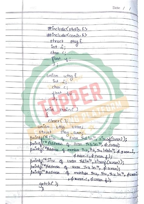 Structures C Programming Bca Notes Sdak24