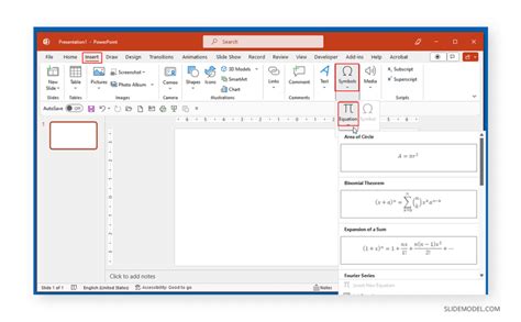 How To Insert Equation In Powerpoint Slidemodel