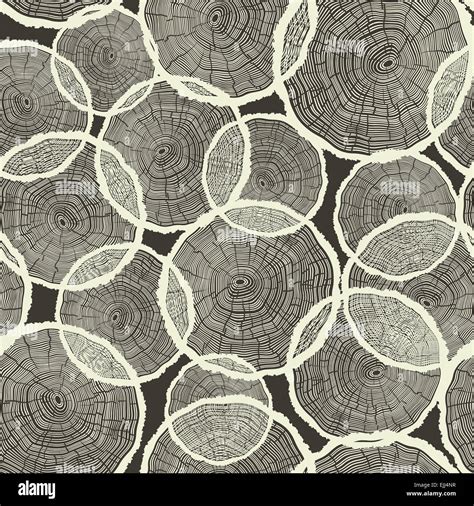 Tree Rings Pattern Seamless Vector Stock Photo Alamy