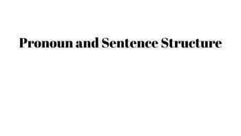 Pronoun And Verb Sentence Structure By Jackie Kuck TPT