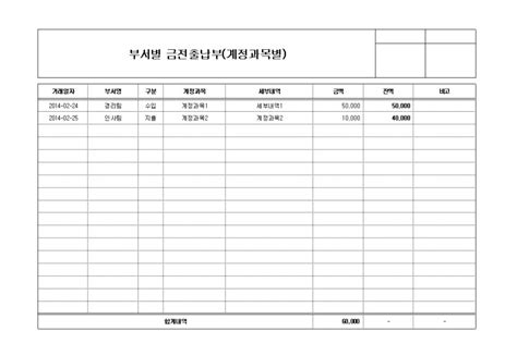 금전출납부엑셀 금전출납부엑셀 샘플과 설명자료 네이버 블로그