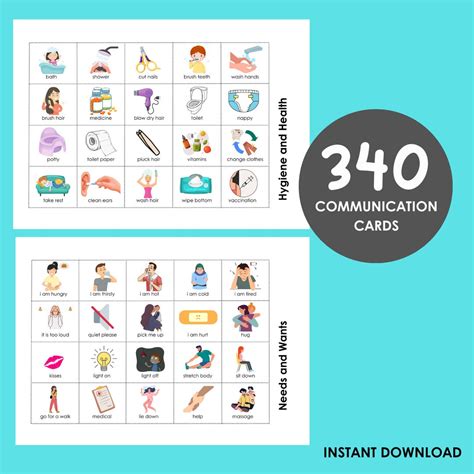 Communication Book Non Verbal Cards Visual Board Special Needs