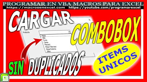 135 ️ Como Cargar Facil 🔥 Combobox Sin Datos Duplicados En Excel Youtube