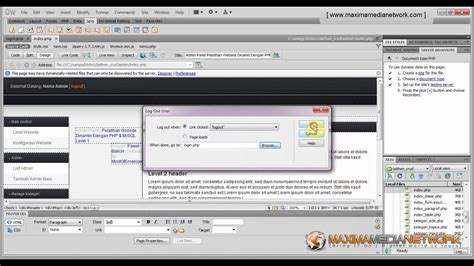 Tutorial Lengkap Membuat Cms Sederhana Dengan Dreamweaver Part 10