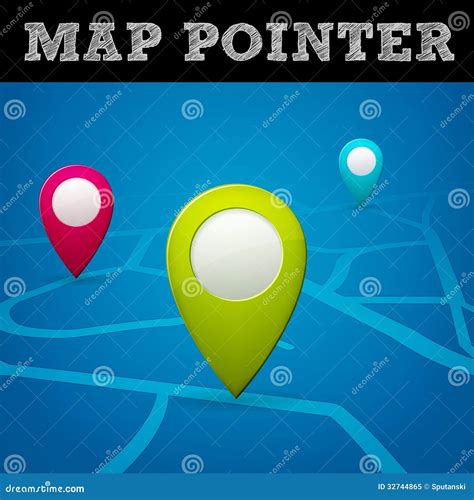 Vector Map Pointer Stock Vector Illustration Of Blue