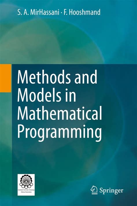 Methods And Models In Mathematical Programming 9783030270445 F