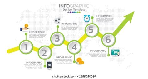 타임라인 Infographics 템플릿화살표 순서도 워크플로 또는 스톡 벡터로열티 프리 1255050019 Shutterstock