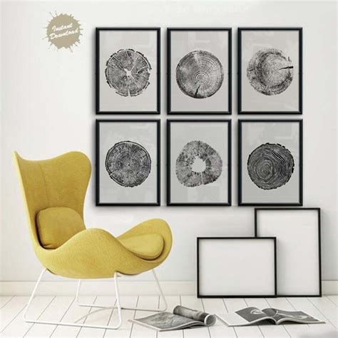 Tree Ring Art Print Tree Ring Print Set Of Prints Log Etsy