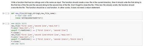 Solved Write A Function That Has Two Strings And A File Name Chegg