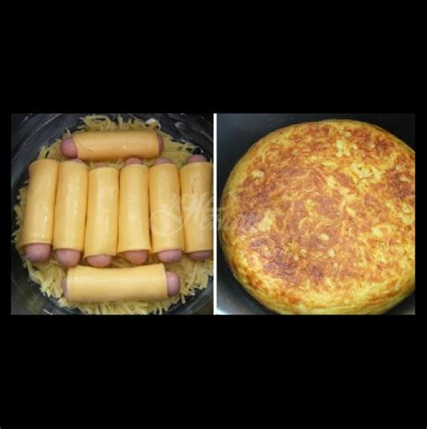 Взех няколко мини кренвирши увих ги в кашкавал настъргах няколко картофа и стана мама миа